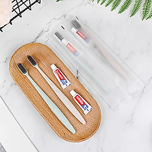 Xuezoioy Disposable Toothbrushes with Toothpaste,60 Pack Individually Wrapped Disposable Travel Toothbrushes Kit in Bulk for Homeless,Nursing Home,Hotel,Charity (Apricot+Green)