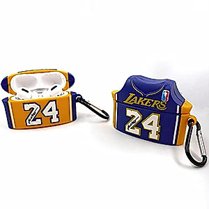 ZHAWK Silicone AirPod Pro Cases | Compatible with AirPods Pro/3 only | 3D Cute Covers | Wireless Charging Case | Best Gifts for Your Loved Ones (Purple Laker)