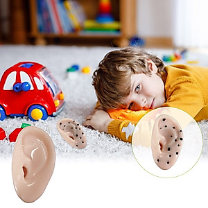 Jocyshop Pimple Popper Toy Novelty Ear Shaped Blackhead Remover Toy Funny Pimple Skin Color 4.3x2.5x1.3 Inch