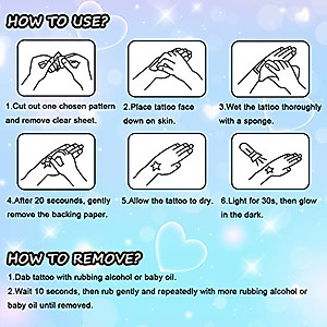 JCFIRE 35 Sheets Luminous Temporary Tattoo Kids, Mixed Styles Glow in Dark Party Favors, Kids Tattoos Stickers for Boys and Girls, Dinosaur Pirate Mermaid Animals Party Supplies Gifts for Children