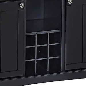 homestyles Server sideboards-buffets-credenzas, Hutch, Black