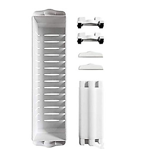 HomeRoots 3 Tier Slim Storage Cart with Wheels Mobile Shelving Unit Organizer Slide Out Storage Rolling Utility Organizer Rack for Kitchen Bathroom Laundry Narrow Places, White