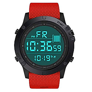 AXIBA Men's Military Multifunction Digital LED Watch Electronic Waterproof Quartz Sports Watch Black
