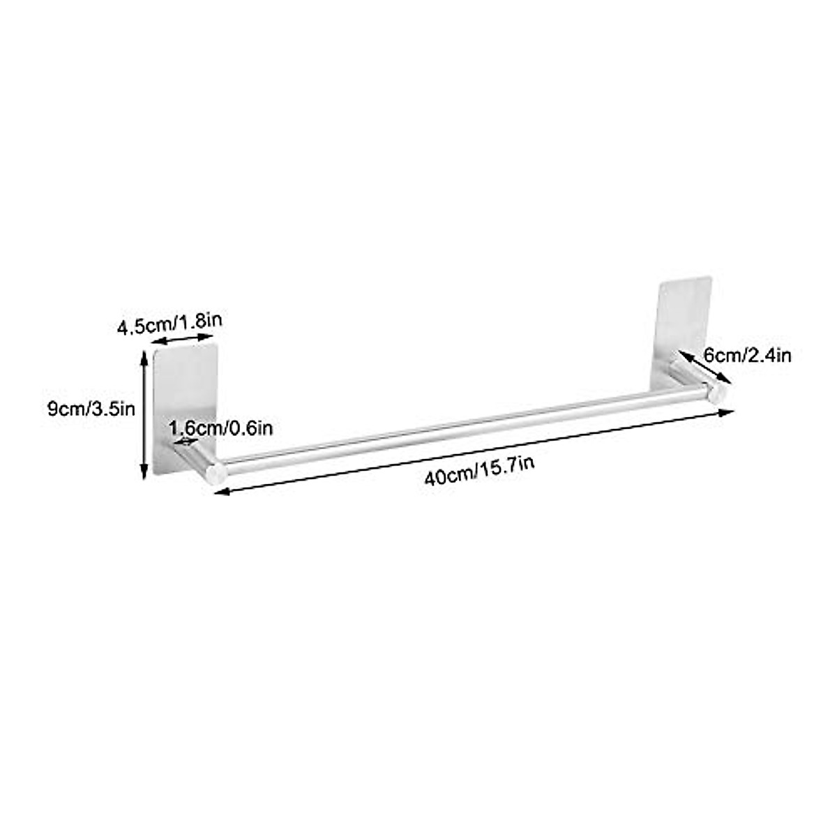 DERCLIVE Self Adhesive Towel Bar Stainless Steel Wall Hanging Towel Rack Shelf for Bathroom Kitchen1 Towel Rack Towel Bar Towel Shelf Towel Bar Towel Rack Towel Shelf Towel Bar Towel Shelf Towel