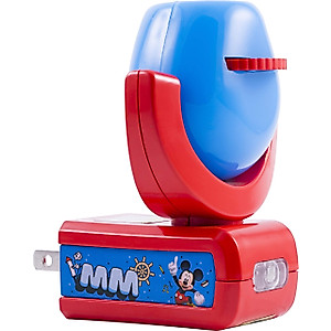 Projectables Disney Mickey and the Roadster Racers LED Kids Night Light, Projector, Plug-in, Dusk to Dawn Sensor, for Hallway, Bedroom, Nursery, Playroom, Gaming Room, 11739