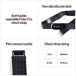 Polar H10 Heart Rate Monitor Chest Strap - ANT + Bluetooth, Waterproof HR Sensor for Men and Women (NEW)
