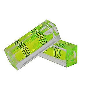HighPrecision Mini Level Bubble Small Horizontal Bubble Three Line Horizontal Pearl Level Magnetometer (52 * 18 * 15mm green)2PCS