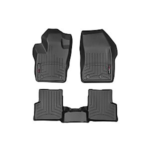 WeatherTech Custom Fit FloorLiners for Jeep Renegade - 1st & 2nd Row (44814-1-2), Black