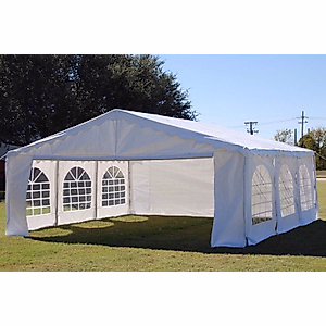 DELTA 20'x20' Budget PE Party Tent Heavy Duty Upgraded Galvanized Wedding Tent Canopy Big Tents Carport Outdoor Event