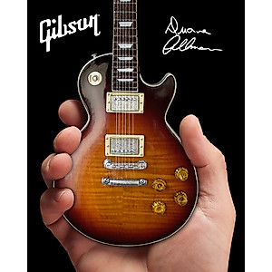 Duane Allman Gibson Les Paul Tobacco Burst "DUANE" Back Mini Guitar Model