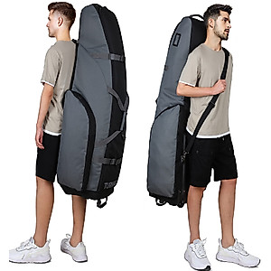 TurnWay Golf Club Bag, 1800D Polyester, Waterproof, Foldable for Adult Male, Grey