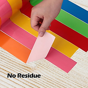 Bulina Duct Tape Rainbow Colored Heavy Duty 2 Inches x 15 Yard 8.7 Mil Thickness 12 Pack Strong Adhesive Tear by Hand Sticky Durable Great for Indoor Outdoor Packaging DIY Project Repairs(BJ1201)