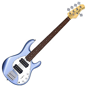 Sterling by Music Man 5 String Bass Guitar, Right, Lake Blue Metallic (RAY5HH-LBM-R1)