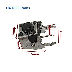 2 X LB RB Bumper Switch Button Replacement for Xbox 360 Xbox One Controller Buttons