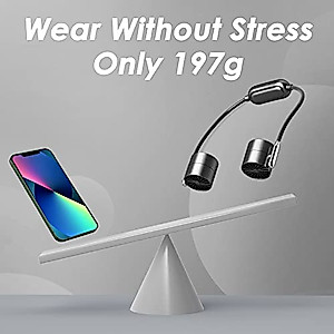 Cosyzone Portable Neck Fan, Hands Free Rechargeable Neck Fan Long-lasting, 360°Cooling Hanging One-touch Fan, Personal Fan 3 Speeds Adjustable for Outdoor Sport Traveling Camping - Black