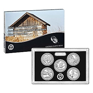 2015 America The Beautiful 2015 Silver Proof Set National Park Quarters Good