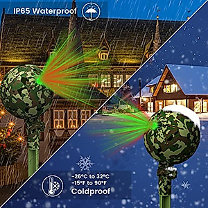 Christmas Lights Projector Outdoor, Laser Light Projection Outside LED Projectors Spotlight Show Waterproof Christmas Decorations Lighting for Xmas Holiday with Timer Remote