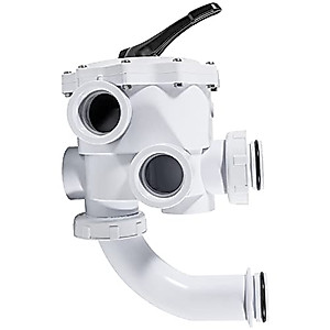 E-cowlboy 261152 2-Inch Threaded Multiport Valve for FNS, FNS Plus, Nautilus Plus Pool and Spa D.E. Filters Side Mount Rebuild Kit 7.5" Centerline White SM2-PP2 SM-20-2
