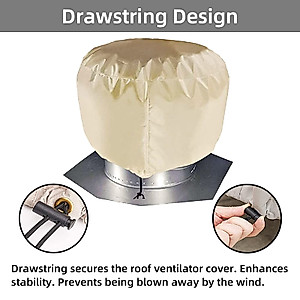 Turbine Roof Vent Cover Nopwer - House Roof Turbine Hoods Shield Canvas 20" x 20" 4Pcs