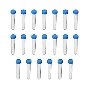 Auniwaig 100Pcs 10ml Plastic Centrifuge Tubes Test Tube Round Bottom with Screw-on Cap for Yeast Specimen Sample Lab