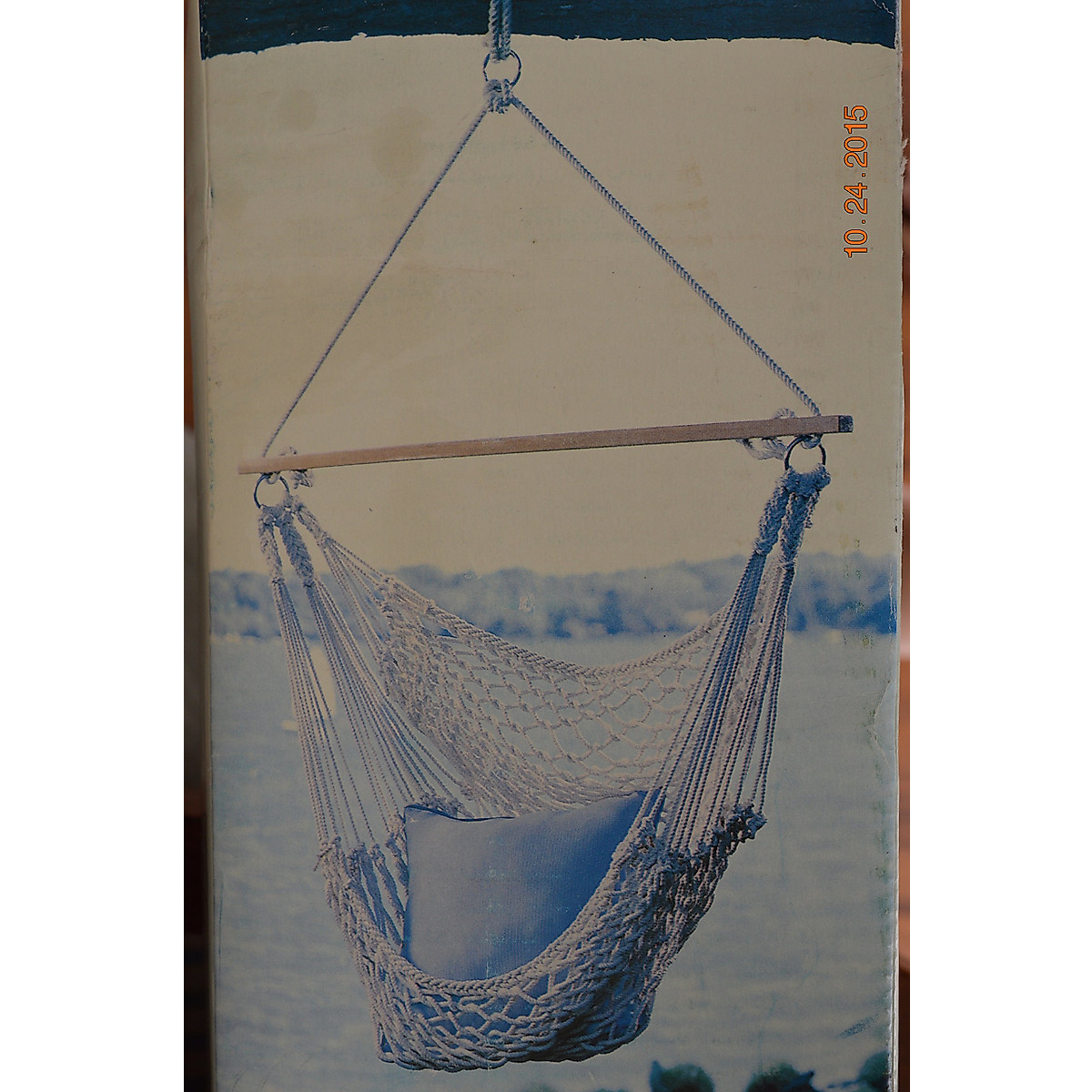 Gifts & Decor Cotton Rope Hammock Cradle Chair with Wood Stretcher
