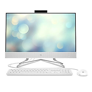 HP 22" All-in-One Desktop, AMD Athlon Silver 3050U Processor, AMD Radeon Graphics, 4 GB RAM, 256 GB SSD, Windows 11 Home (22-dd0210, Snow White) (Renewed)
