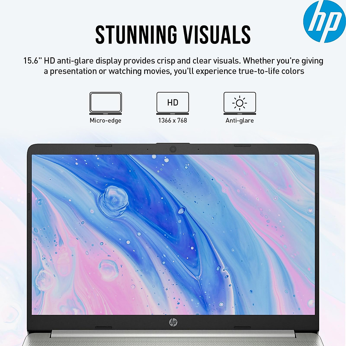 HP 15 Laptop Computer College Students, Ultra Thin Light Notebook PC Laptop 15.6 Inch, 4-core AMD Ryzen 3, 16GB RAM 512GB SSD, Lifetime Microsoft Office Windows 11, 10-key Number Pad Webcam HDMI USB-C