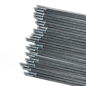 24Pcs 9G Bike Spokes MTB Steel Spokes Universal Fits for Road Bikes Mountain Bikes W/Nipples Silver, 120mm