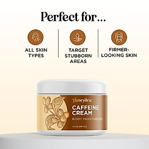 Concealing Caffeine Cream for Cellulite Reduction - Ultra Moisturizing Cellulite Cream for Thighs Butt and Belly with Rich Shea and Cocoa Butter - Light Scented Vegan Firming Body Lotion for Women