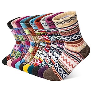 HiTauing 10 Pack Women Socks Winter Wool Sock Gifts for Women Soft Warm Thick Cozy Crew Socks Christmas Gifts Socks One Size