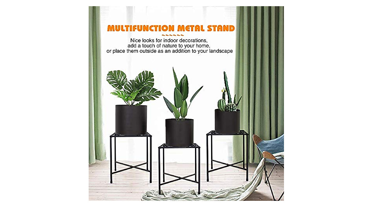 Mid Century Plant Stand - 2 Pack 11" Tall & Stylish