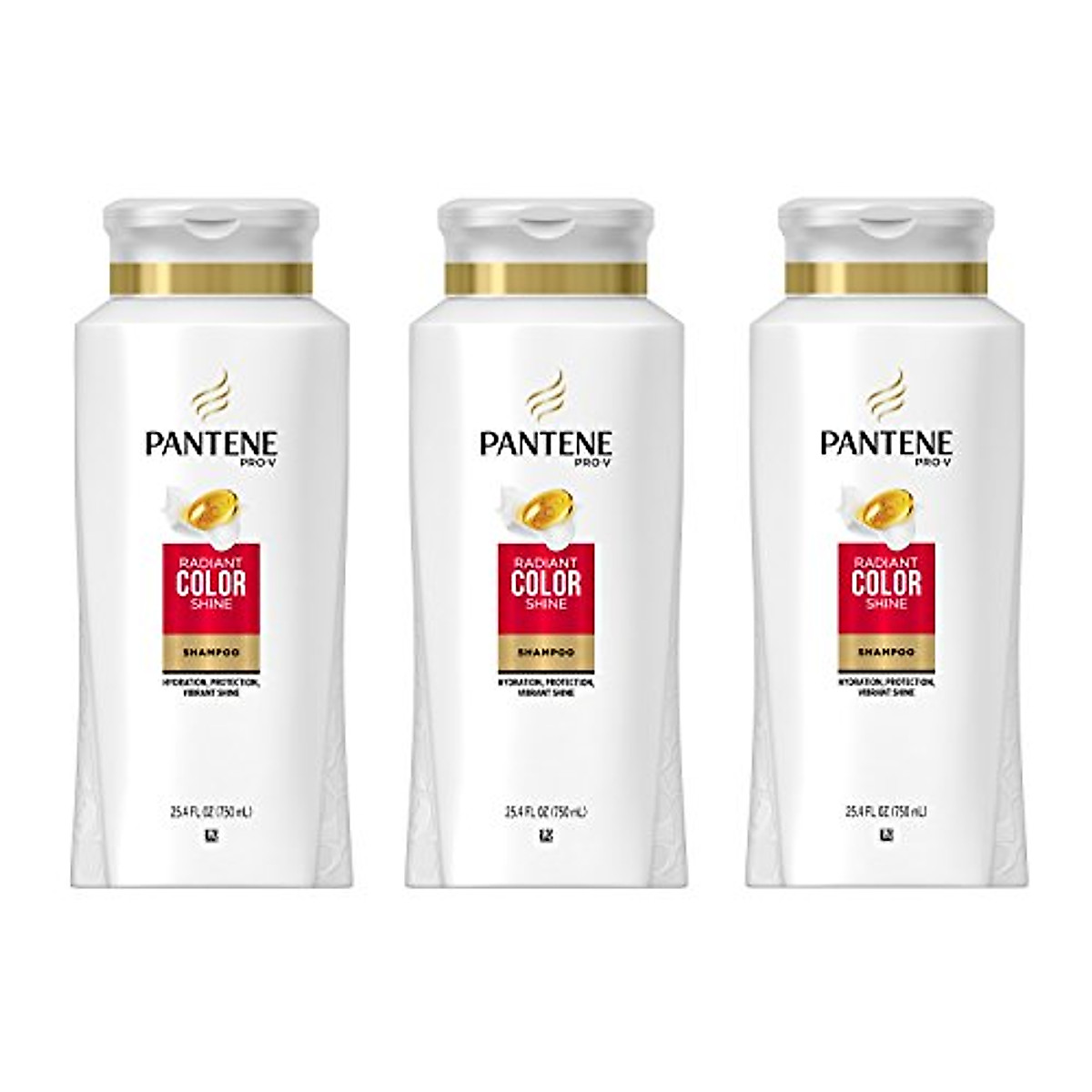 Pantene Radiant Color Shine Shampoo 25.4 Fl Oz (Pack of 3)