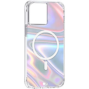 Case-Mate iPhone 13 Pro Max Case [10ft Drop Protection] [Compatible with MagSafe] Soap Bubble Phone Case for iPhone 13 Pro Max - Luxury Iridescent Swirl Effect, Slim, Shock Absorbing, Anti Scratch