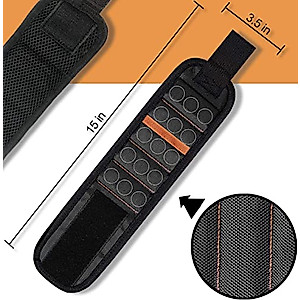 Magnetic Wristband Mens Gifts for Birthday Father's day Christmas, Unique Tool for Holding Screws Gadgets Gift for Dad, Husband, Boyfriend, Handyman mechanics