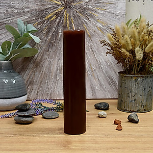 Jeco 2 x 9 Inch Brown Pillar Candle