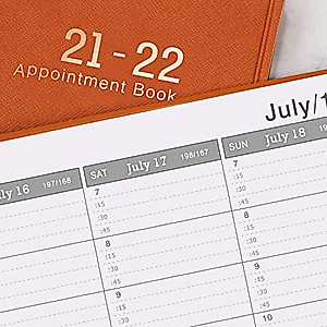 2021-2022 Weekly Appointment Book/Planner - 53 Weeks Daily Planner Organizer, 15-Minute Increments, Flexible Cover, Twin-Wire Binding, 8.5" x 10.85"