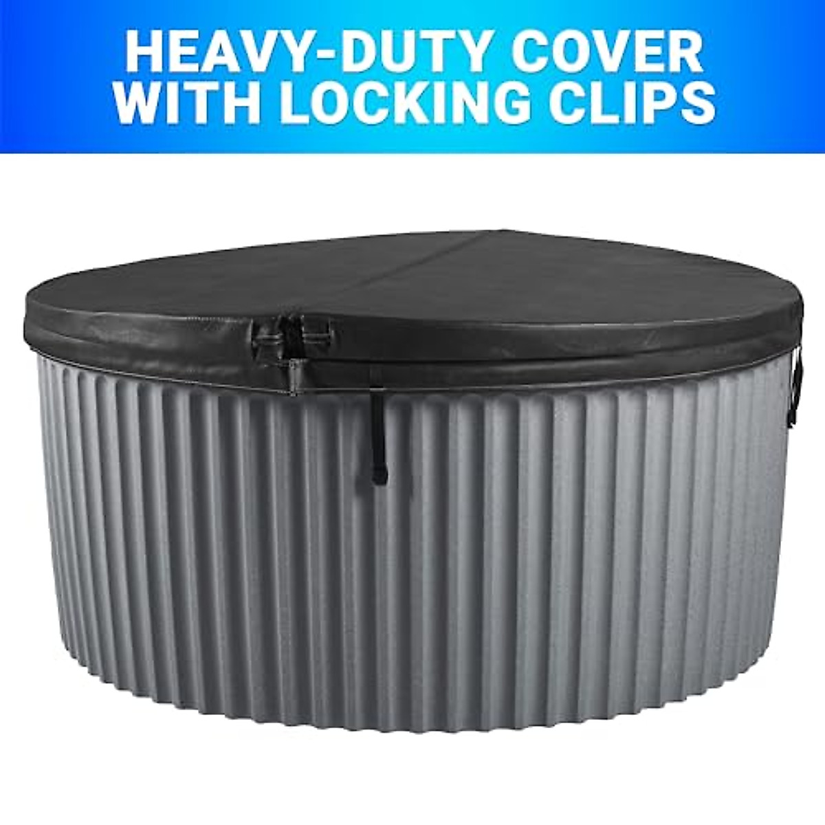 AquaLife Outback™ 5-6 Person 20-Jet Non-Lounger Hot Tub with LED Lighting and Insulated Cover