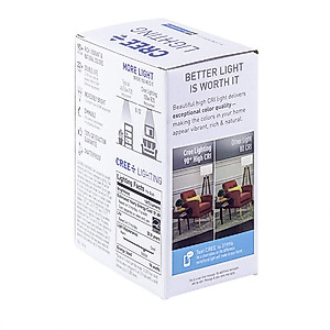 Cree Lighting R20 Indoor Flood 100W Equivalent LED Bulb, 1400 lumens, Dimmable, Daylight 5000K, 25,000 Hour Rated Life, 90+ CRI | 1-Pack, White