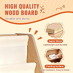 VEVOR Wooden Kids Bookshelf 4-Tier, Toy Storage Organizer for Toddler, Book Shelf for Kids Rooms with 6-Layer Sling Book Rack, Baby Book Storage Shelves for Kids Room, Playroom, Kindergarten, Nursery