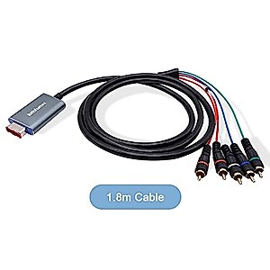 Kacenray Component Cable for Gamecube Running GCVideo Lite Software Component Video 5RCA YPbPr Cable for NGC Nintendo Gamecube with Digital AV Output