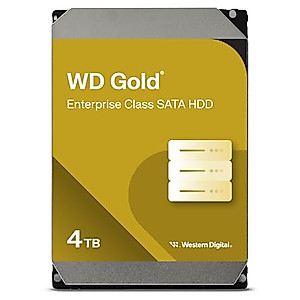 Western Digital 4TB WD Gold Enterprise Class Internal Hard Drive - 7200 RPM Class, SATA 6 Gb/s, 256 MB Cache, 3.5" - WD4003FRYZ
