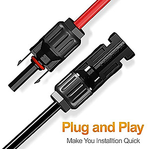 SOLPERK Solar Connectors 30A Y Branch 1 to 2 Parallel Adapter Cable Solar Cable Connectors Solar Panel Connectors Wire Plug Tool Kit for Solar Panel (M/FF, F/MM)