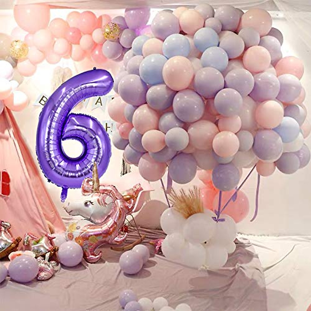 TONIFUL 40 Inch Purple Large Numbers Balloon 0-9(Zero-Nine) Birthday Party Decor,Foil Mylar Big Number Balloon Digital 1 for Birthday Party,Wedding, Bridal Shower Engagement Photo Shoot, Anniversary