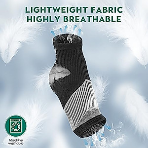 SIATELOO Ankle Brace Compression Socks For Women & Men，2 Pair, Plantar Fasciitis Sleeves with Foot Arch Support Reduces Swelling & Heel Spur Pain(as1, alpha, l, regular, regular,Gray and pink)