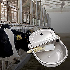 Automatic Watering Feeder Trough Bowl with Pipe Float Ball Valve for Livestock Cattle Horse Goat Sheep Stainless Steel Pet Dog Waterer Dispenser