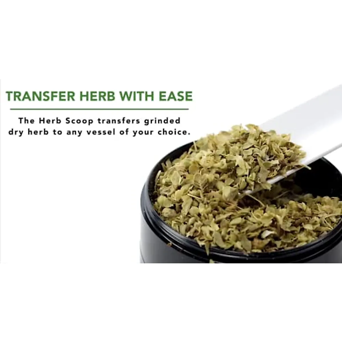 Herb Scoop | Herb Grinder Accessories | Dry Herb Scoop | Works with Grinders | Add Herbs for Cooking |