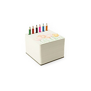 Three by Three Seattle Jotblock Chunky Sketchpad, 4.75" x 4.25" x 3.25", Assorted (70070),Small