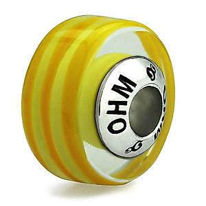 OHM Lemon Jelly Roll Glass Bead