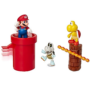 Super Mario Nintendo Dungeon 2.5” Figure Multipack Diorama Set with Accessories