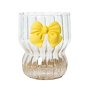 MINGMU Small Glass Cup Practical Coffee Cup Versatile Glass Milk Cup Fashionable Drinking Utensils Suitable For Daily Use Glass Cup For Home And Office, Pink